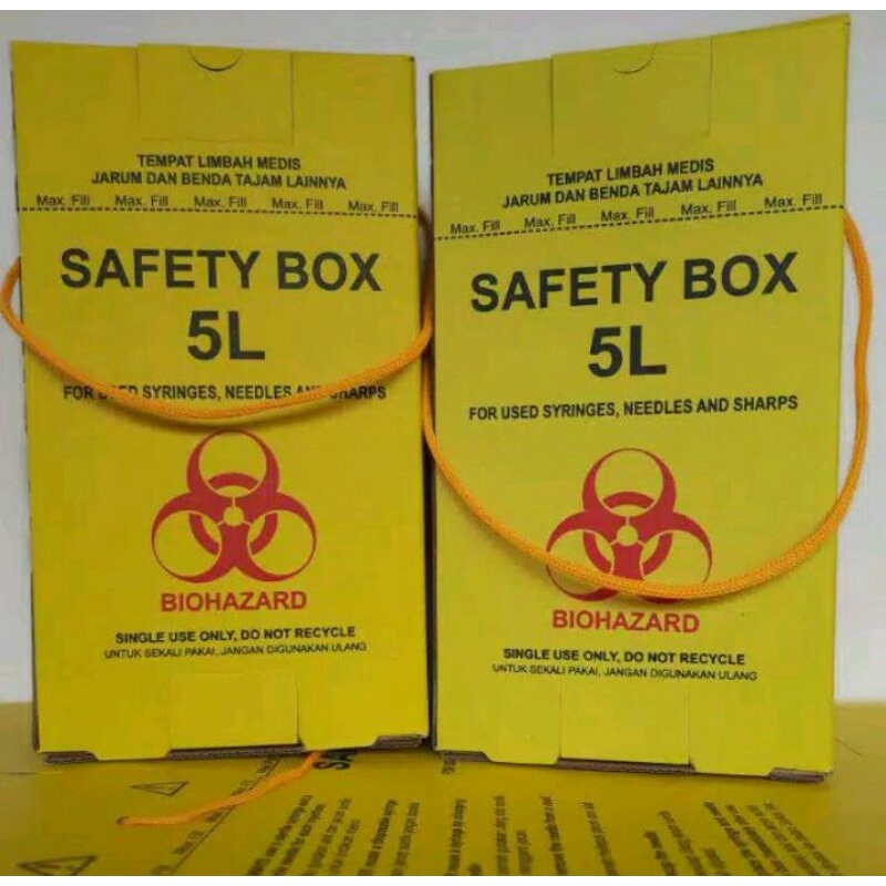 Jual safety box 5L tempat limbah jarum | Shopee Indonesia