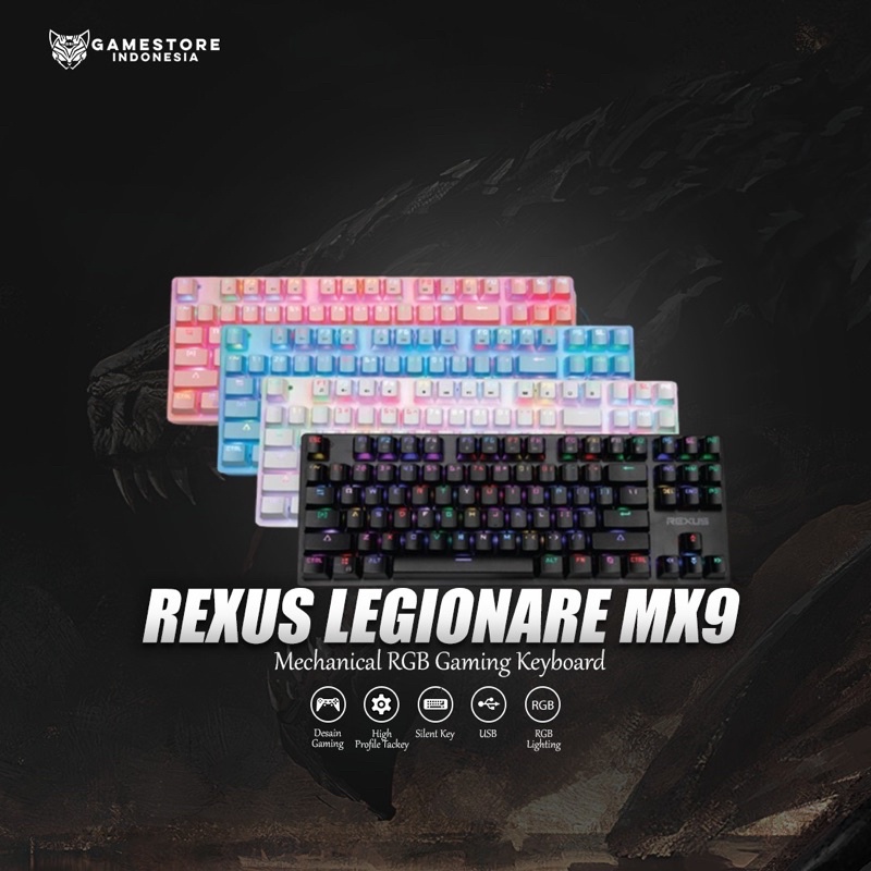Jual Rexus Legionare MX9 RGB TKL Mechanical Gaming Keyboard Original ...