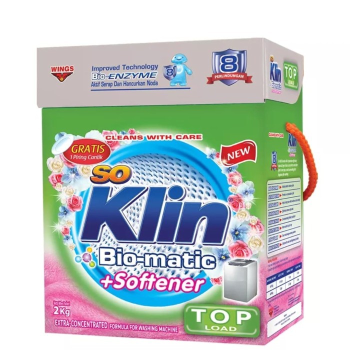 Jual So Klin Bio-Matic + Softainer Top Load 2Kg | Shopee Indonesia