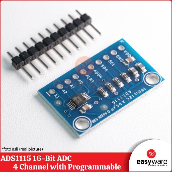 Jual ADS1115 16 BIT I2C ADC 4 CHANNEL ANALOG TO DIGITAL MODULE easywa53 ...