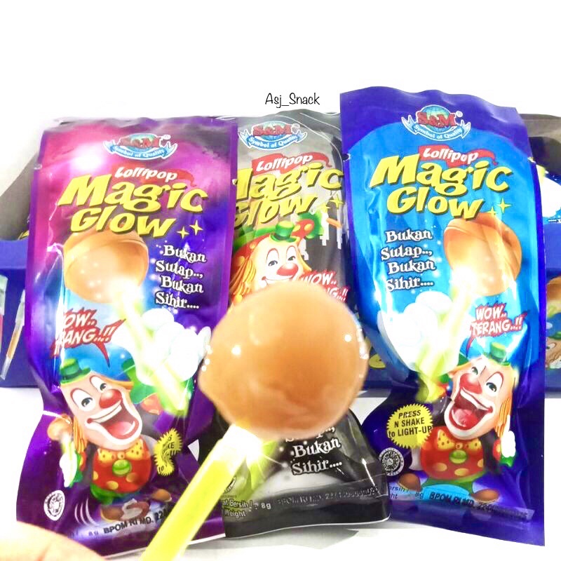 Jual Permen Keras Magic Glow Lollipop Rasa Vanilla ( 20 pcs x 8g ...