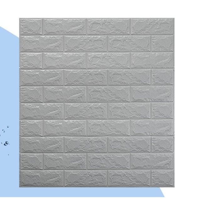 Jual Wallpaper Tembok Dinding 3D Model Batu Bata Putih/Walpaper Foam ...