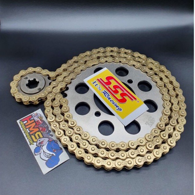 Jual Gir Set gear Set SSS 415 Tipis Smash, Smash New, Shogun 125, Shogun SP Rantai Gold Warna ...
