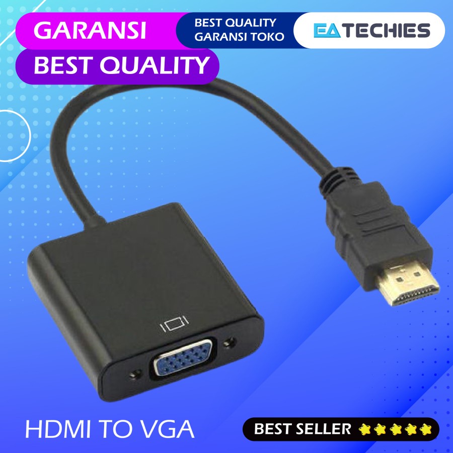 Jual Converter hdmi to vga / Kabel Konektor Adapter HDMI KE VGA High Quality | Shopee Indonesia