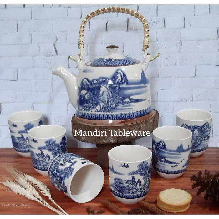 Jual Tea Set Keramik Capodimonte Motif Jepang Blue - Abbf6 | Shopee ...
