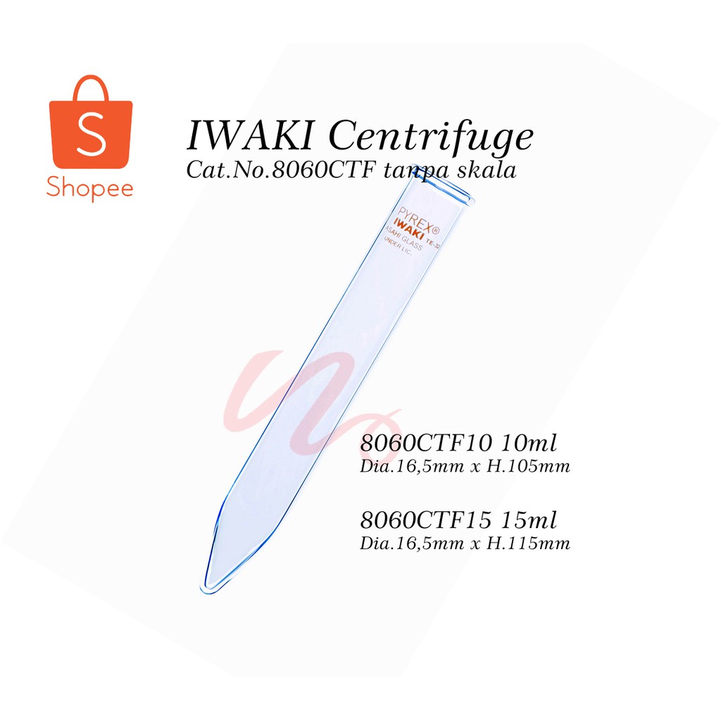 Jual Tabung Sentrifus 15ml IWAKI tanpa skala 8060CTF15 | Shopee Indonesia