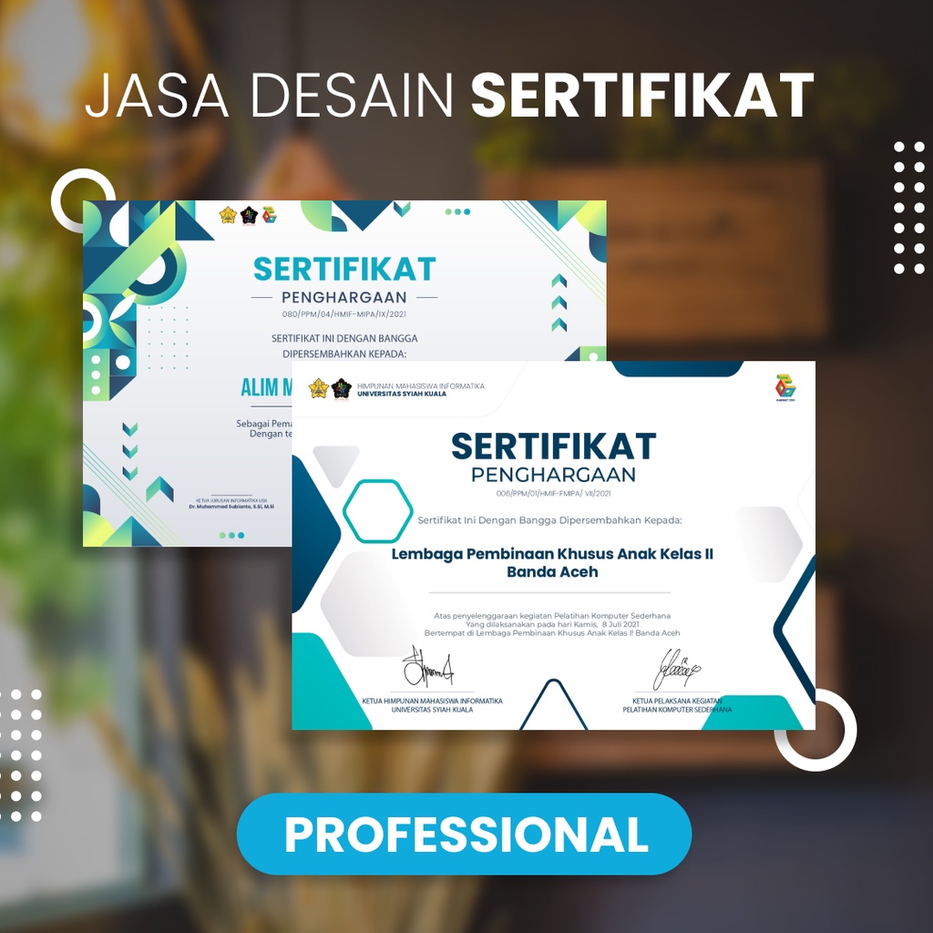 Jual Jasa Desain Sertifikat Professional Dan Berkualitas | Shopee Indonesia