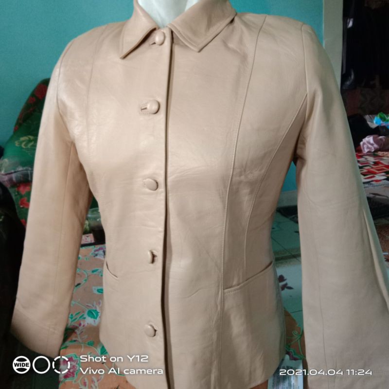 Jual jaket kulit wanita domba asli original domba | Shopee Indonesia