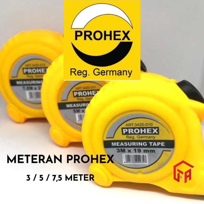Jual Meteran Prohex Berkualitas 3 Meter / 5 Meter / 7,5 Meter | Shopee ...