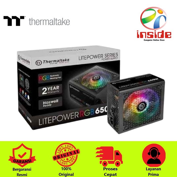 Jual Power Supply Thermaltake LitePower RGB 650Watt 230V | Shopee Indonesia