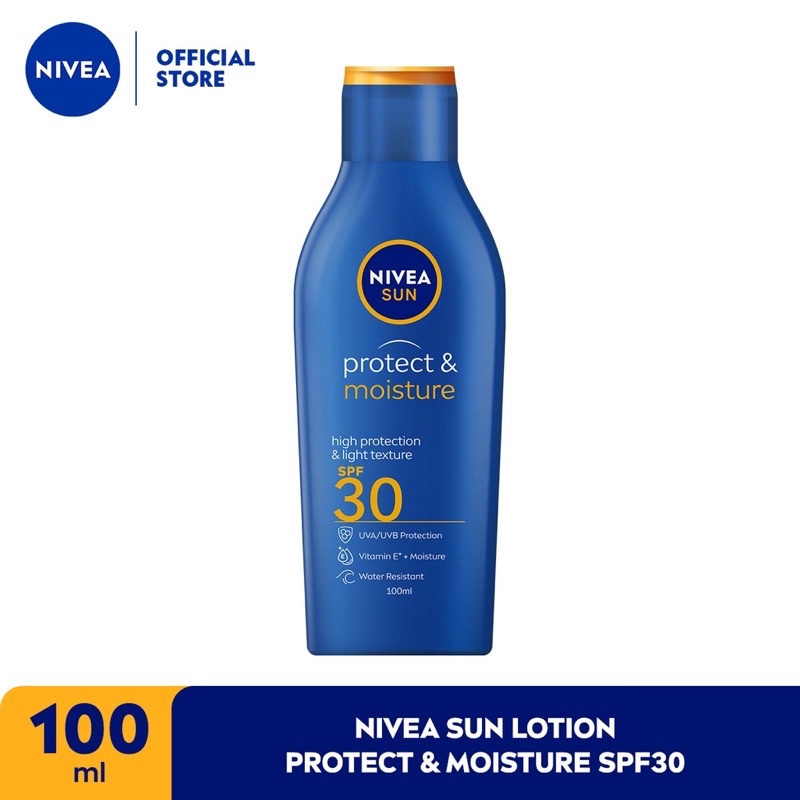 Jual NIVEA Sun Block Lotion Protect Moisture SPF 30 Sunblock 100ml ...
