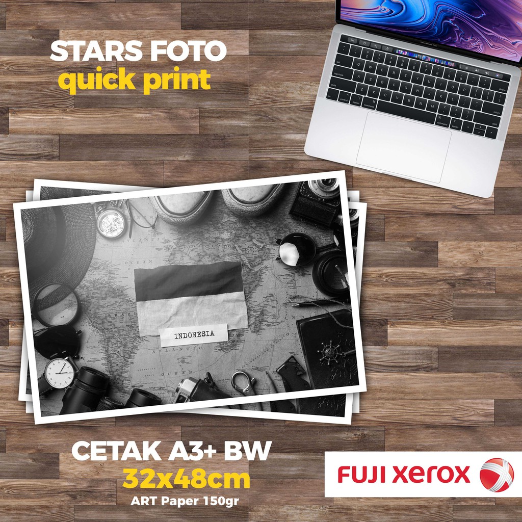 Jual Print A3 Plus Art Paper 150 Hitam Putih (BW) | Shopee Indonesia
