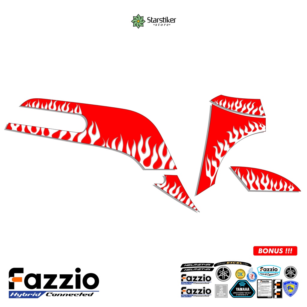 Jual STRIPING / STICKER FAZZIO / API SIMPLE / FLAME / STIKER / STOCK ...