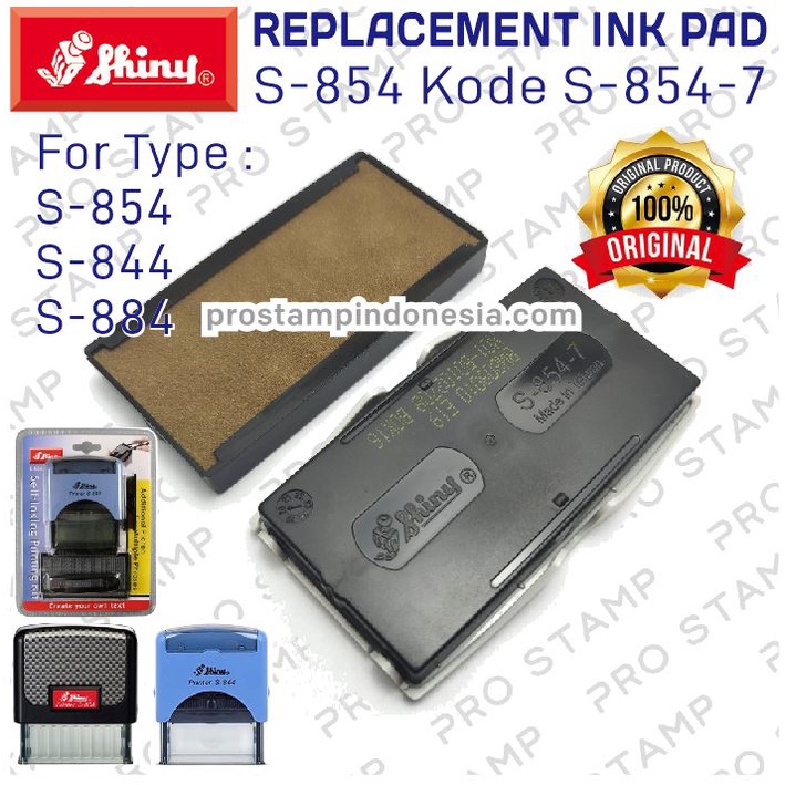 Jual Replacement Ink Pad Shiny / S-851, S-852, S-853, S-854, S-855 ...
