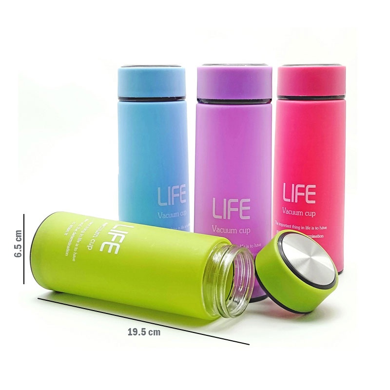 Jual Botol Minum Kaca Life 450 ML / Botol Kaca Life [PM] | Shopee Indonesia