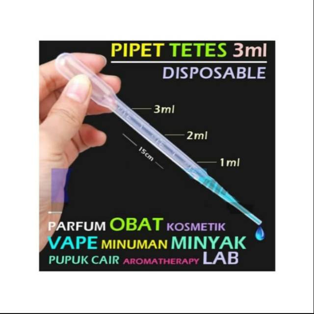 Jual Pipet Tetes Plastik / Pipet Lab Laboratorium 3 ml | Shopee Indonesia