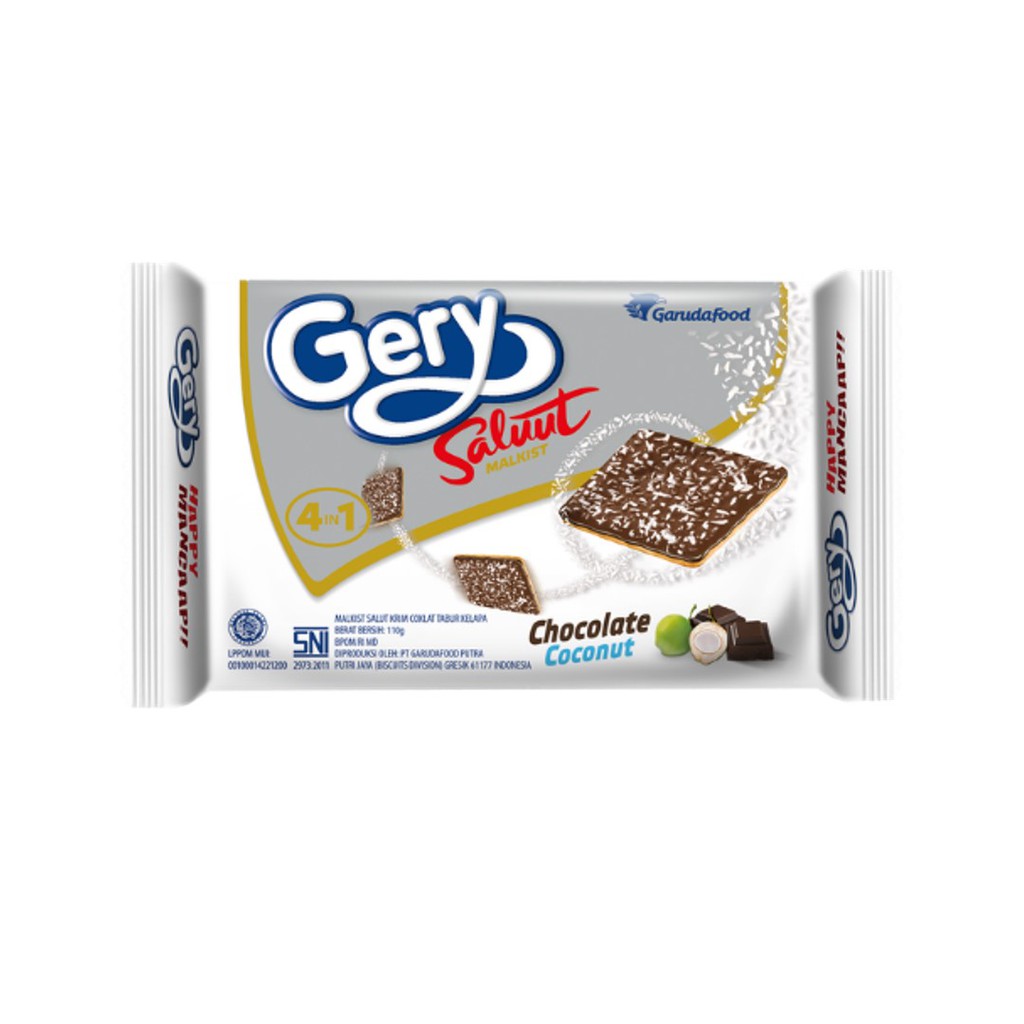 Jual Gery Saluut Malkist Cokelat Kelapa 105gr | Shopee Indonesia