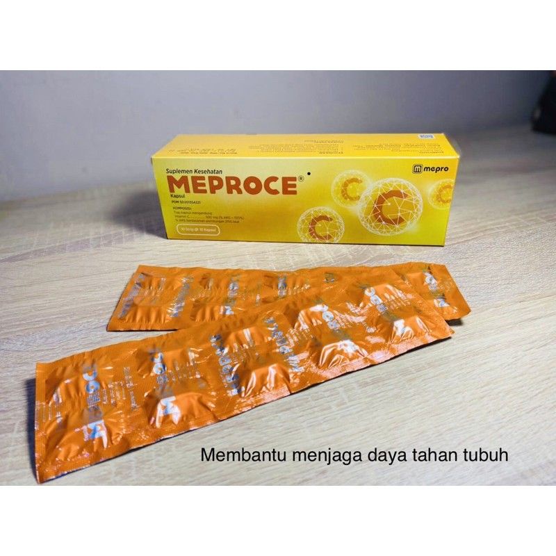 Jual Meproce kapsul / Vitamin C suplemen kesehatan | Shopee Indonesia