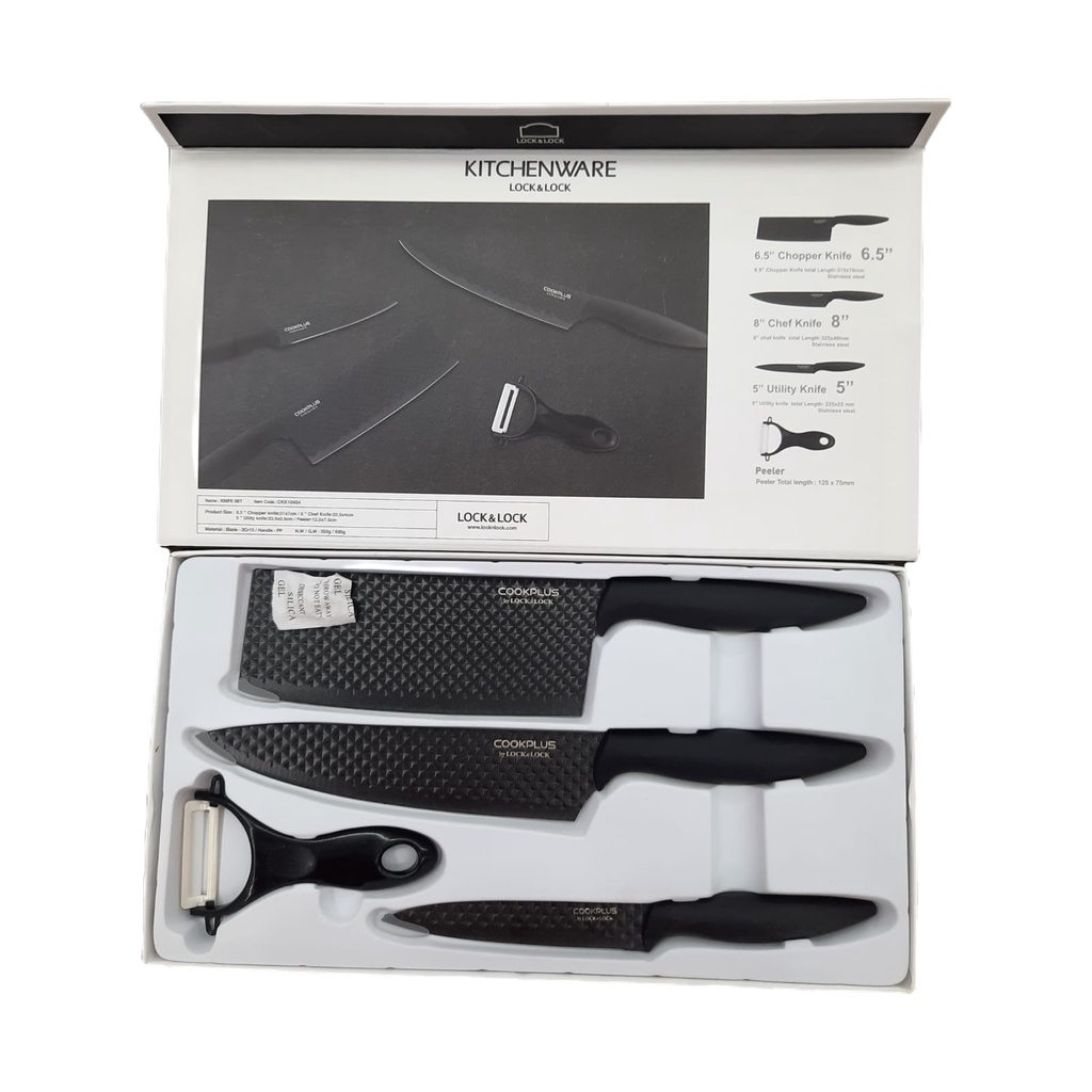 Jual L&L Cookplus Knife 4set ckk104S4 Black | Shopee Indonesia