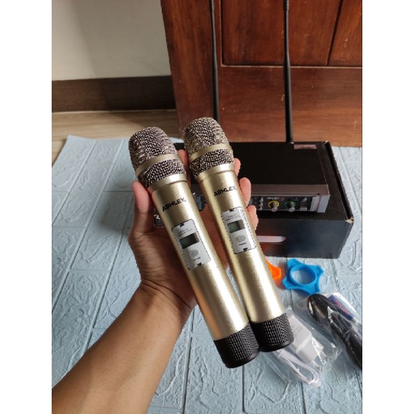 Jual Mic Wireless Ashley MC PRO MCPro Original 2 Mic Genggam Handheld ...