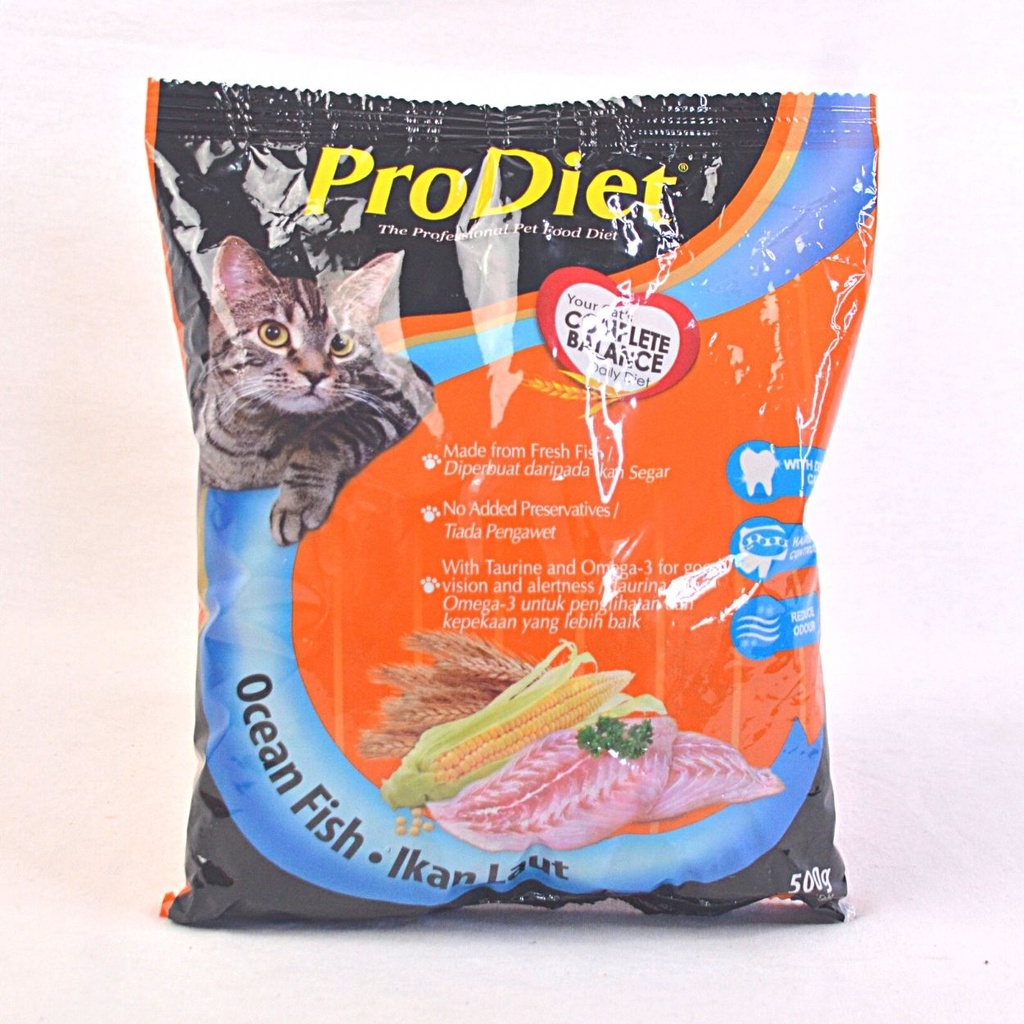 Jual PRODIET Makanan Kucing Cat Food Ocean Fish 500g | Shopee Indonesia