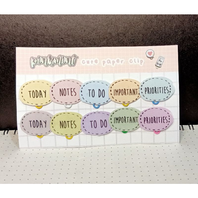 Jual PAPERCLIP KLIP BUKU KERTAS TODAY TO DO NOTES | Shopee Indonesia