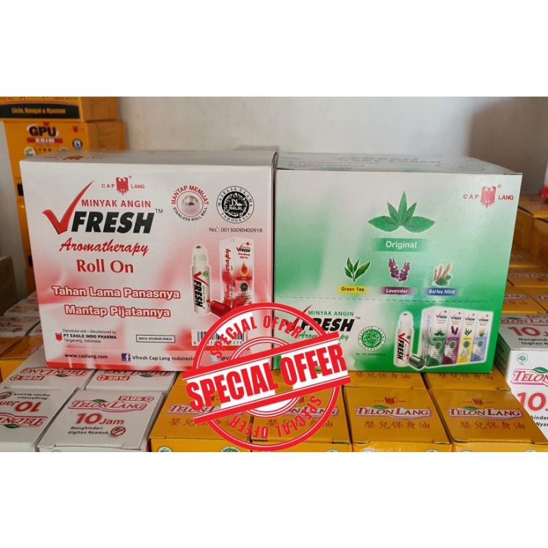 Jual VFRESH V FRESH Minyak Angin Aromaterapi 1box isi 12pcs | Shopee ...