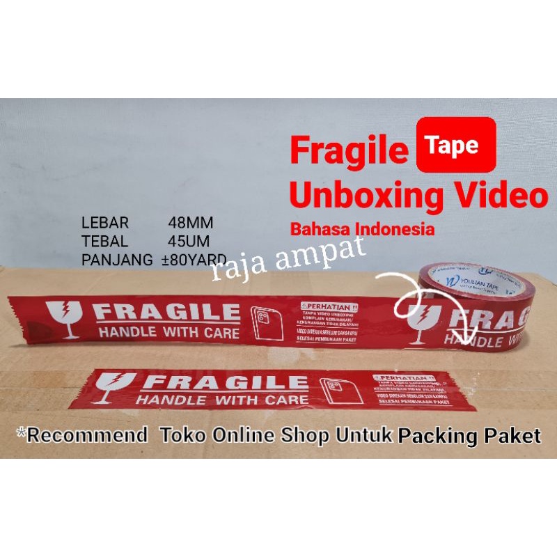Jual LAKBAN FRAGILE UNBOXING / MAKE YOUR VIDEO UNBOXING / LAKBAN MUDAH ...