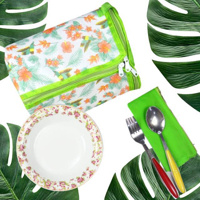 Jual Tempat Piring / Mangkuk (FREE Pouch Sendok) | Shopee Indonesia