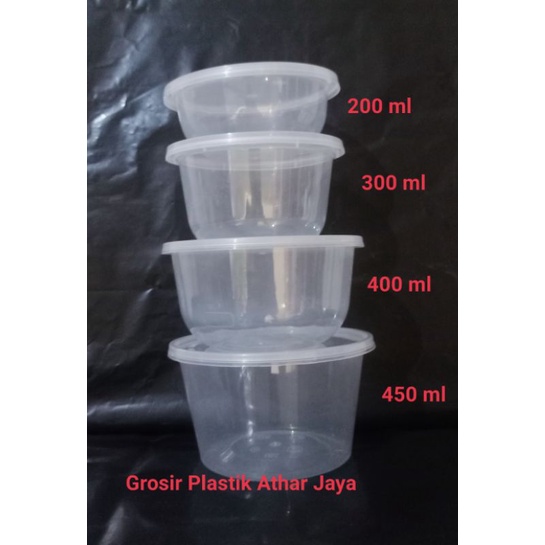 Jual Kotak Makan Plastik / Thinwall Victory / Food Container - Bulat uk 200 ml / 300 ml / 400 ml ...