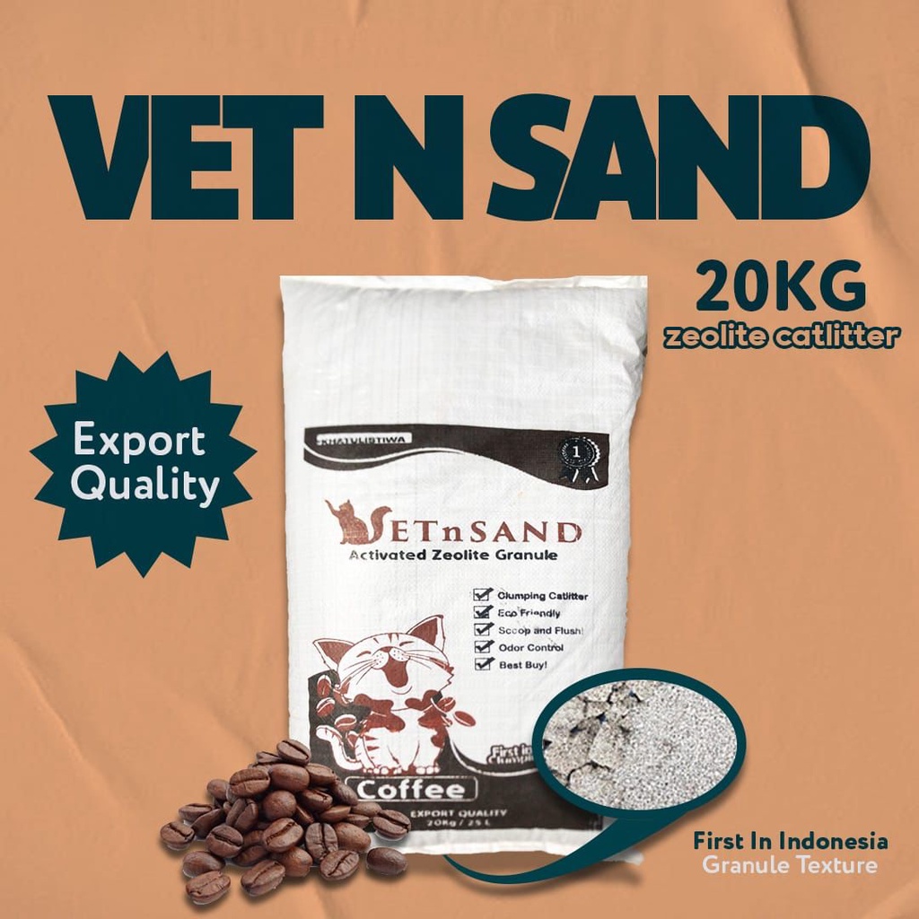 Jual PASIR VETSAND 20kg PASIR KUCING 25L Gumpal Wangi Active Zeolite ...