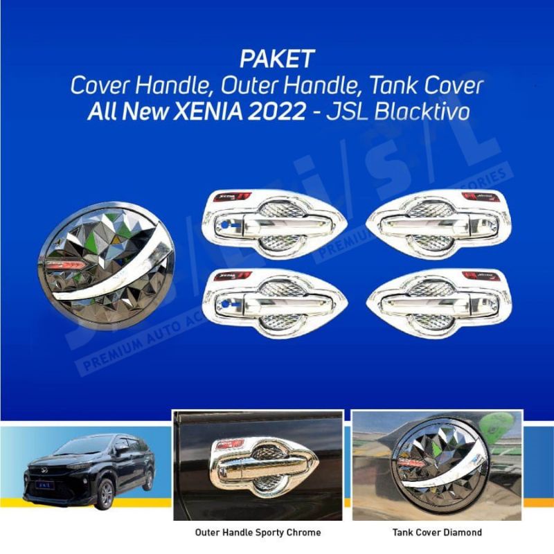 Jual XENIA 22 2022 2024 Paket Outer Handle + Handle Cover + Tutup Bensin CHROME JSL | Shopee ...