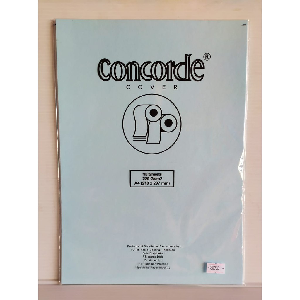 Jual Kertas Concorde 220 Gr A4 (80232) - L. Sky Blue (Pak Isi 10 Lembar ...