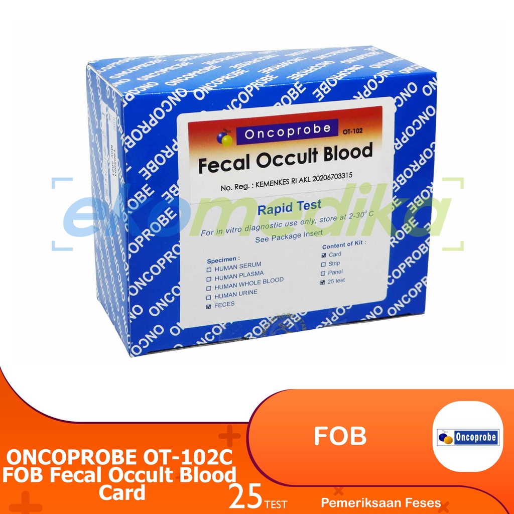 Jual Rapid Test FOB Fecal Occult Blood Card Cassete Device 25T ...