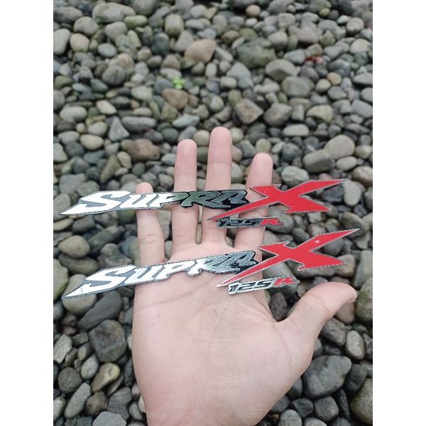 Jual EMBLEM MOTOR SUPRA X 125 R STAINLESS | Shopee Indonesia