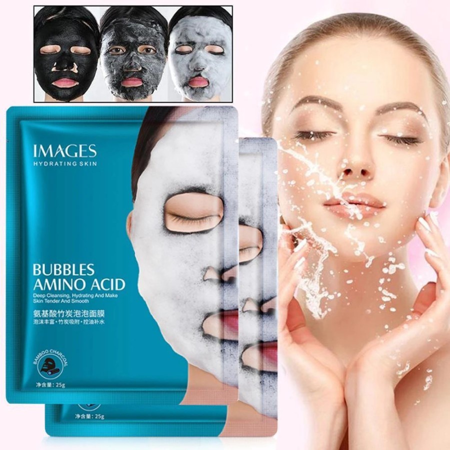 Jual IMAGES BUBBLES FACIAL MASK AMINO ACID MASK FOAM/MASKER WAJAH ...