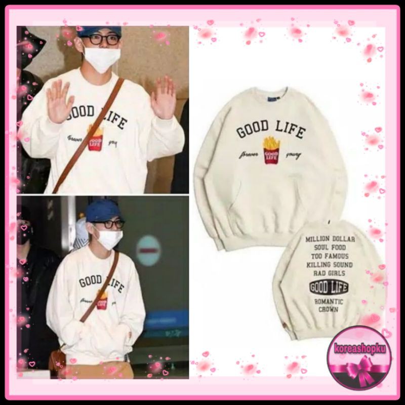 Jual SWEATER GOOD LIFE TAEHYUNG V BTS KPOP IDOL KOREA | Shopee Indonesia
