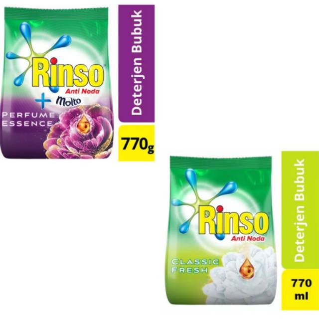 Jual RINSO DETERJEN BUBUK 770 GR ALL VARIAN | Shopee Indonesia