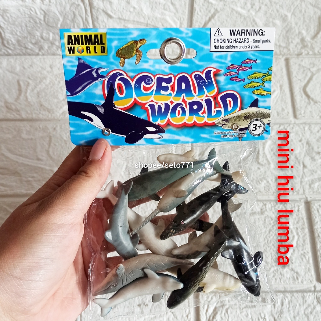 Jual Harga per set Mainan Hewan Karet Ikan Paus dan Hiu / Dinosaurus ...