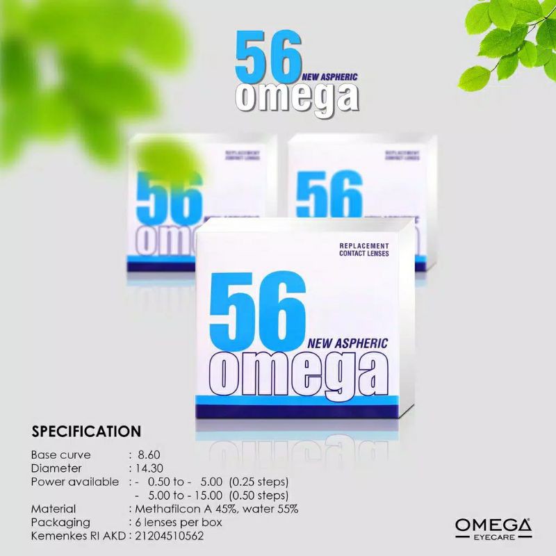 Jual SOFTLENS OMEGA 56 NEW ASPHERIC CLEAR /BENING BY OMEGA EYECARE ...