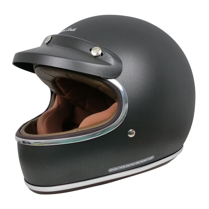 Jual Howard Smith Helm Full Face Retro Original - Gun Metal ( Doff ...