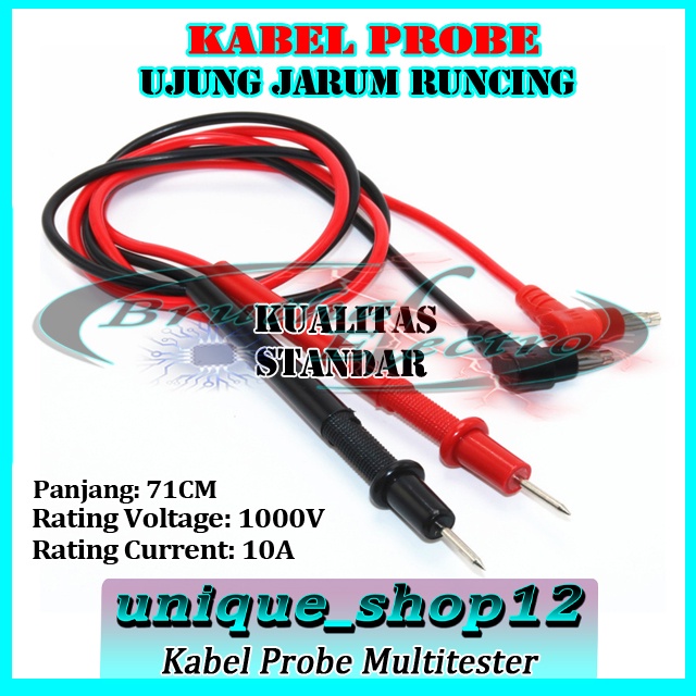 Jual Kabel Probe Multimeter 1000Volt 10A Standar | Shopee Indonesia