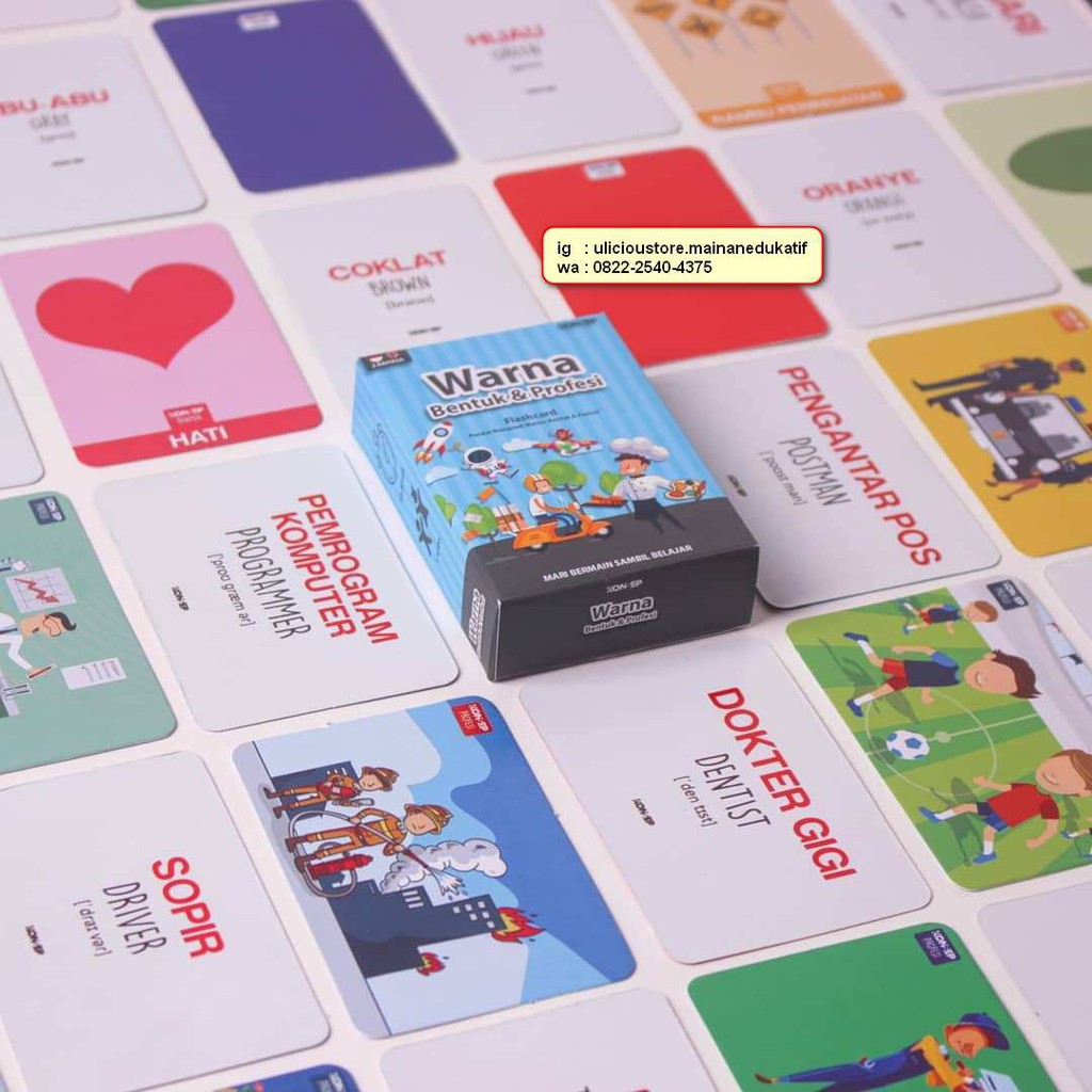 Jual Flashcard Warna, Bentuk dan Profesi | Shopee Indonesia