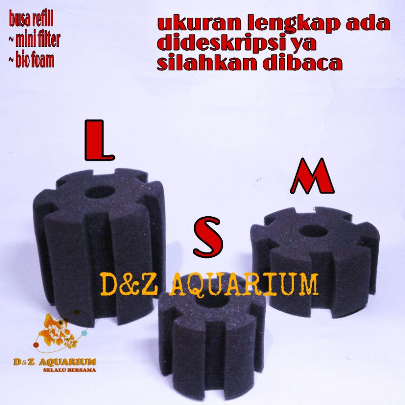 Jual Busa Refill Mini Filter Isi Bio Foam Breeding Aquarium Refil Bulat ...