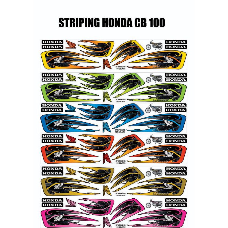 Jual STRIPING HONDA CB 100/ HONDA CB100 GLATIC | Shopee Indonesia