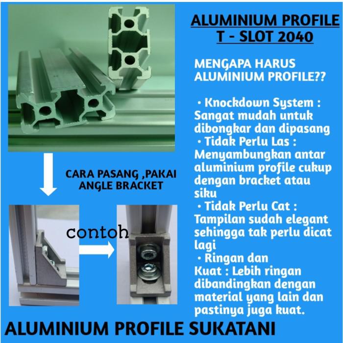 Jual Aluminium Profile T - Slot 2040 P 75 Cm | Shopee Indonesia
