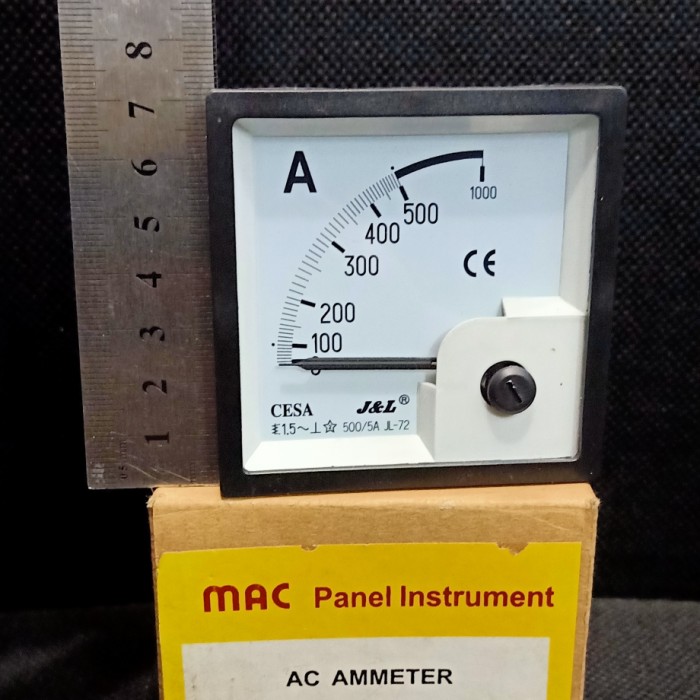 Jual PANEL Ampere Meter 500/5A Indikator Analog size 70mmx 70mm ...