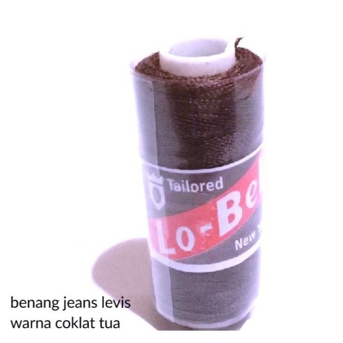 Jual Benang jeans serat tebal levis warna coklat tua / peralatan mesin ...