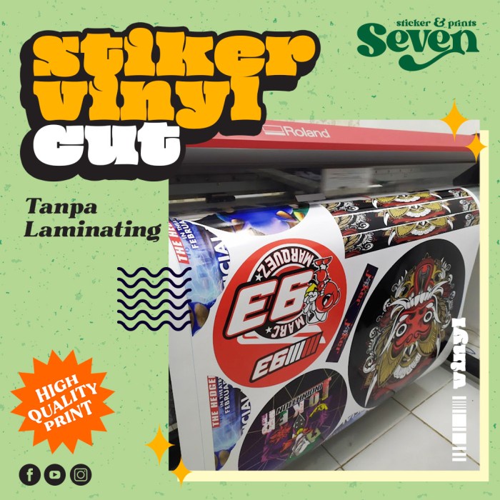 Jual Sticker Vinyl Custom Print + Laminasi + Cutting | Shopee Indonesia