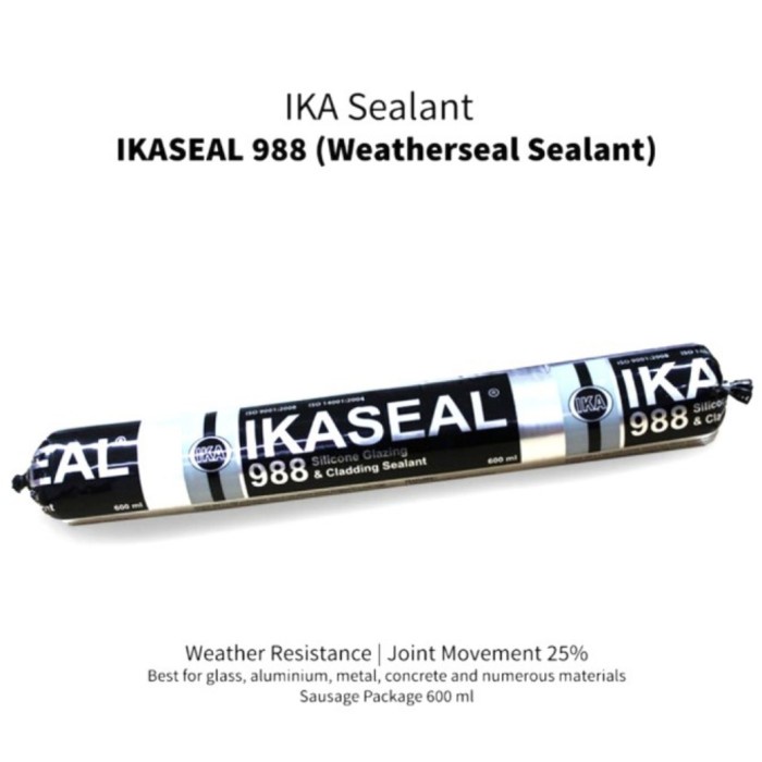 Jual Lem ACP Sosis Silicone Sealant IKASEAL 988 600ml - Brown | Shopee ...